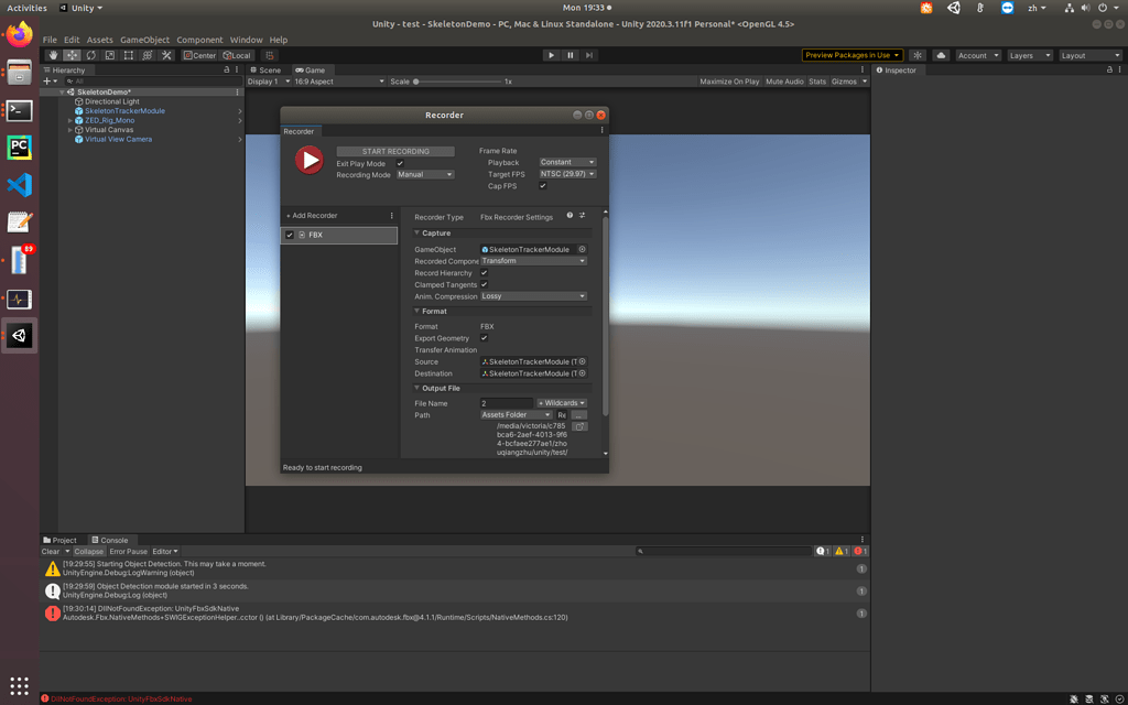 How to use FBX Recorder to export the fbx file of the tracked person ...