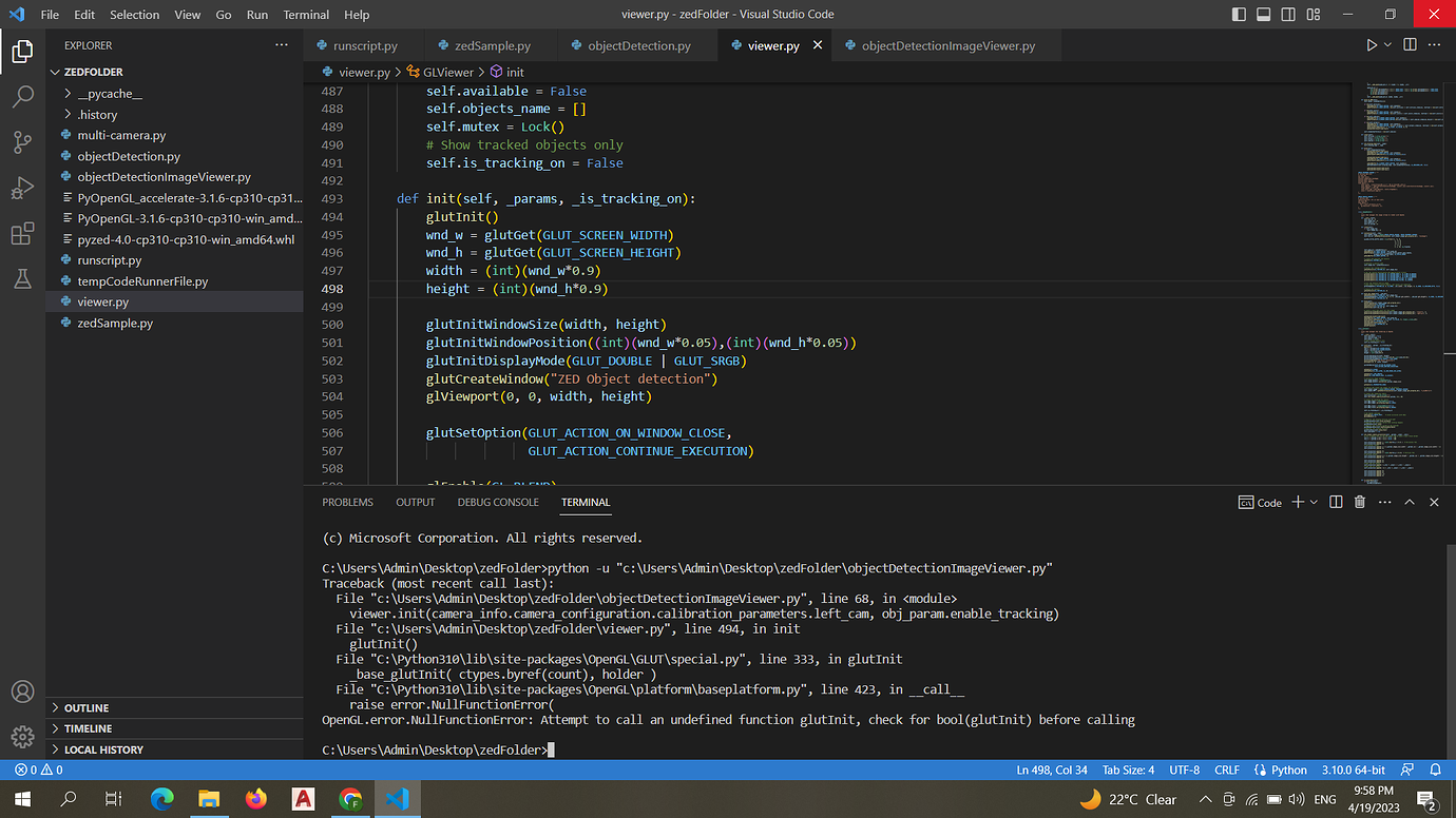 Image_viewer object detection sample errors (python 3.10 zed sdk4.0 pyopengl 3.1.5) - Stereolabs ...