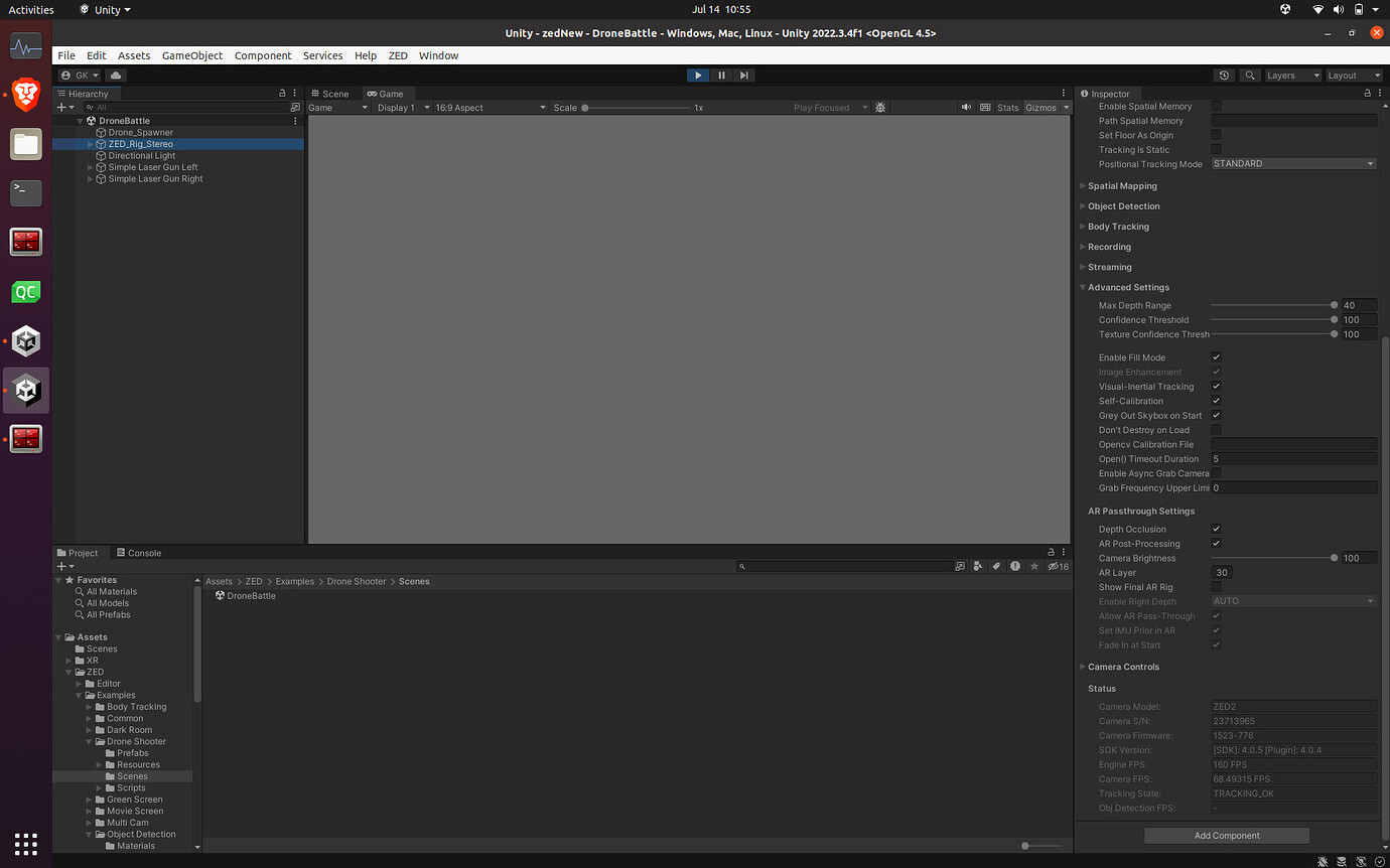ZED is not working with my unity - Stereolabs Community