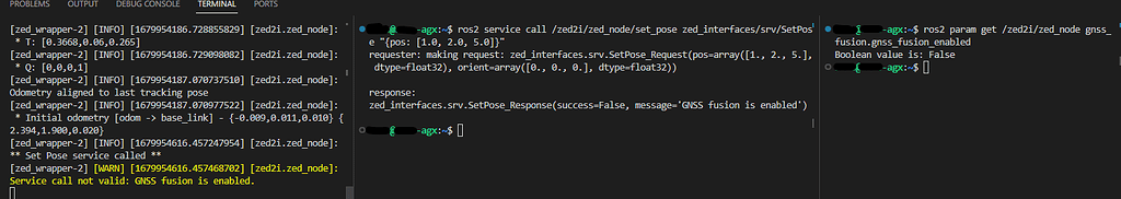 /zed2i/zed_node/set_pose: Service call not valid: GNSS fusion is enabled. - Stereolabs Forums