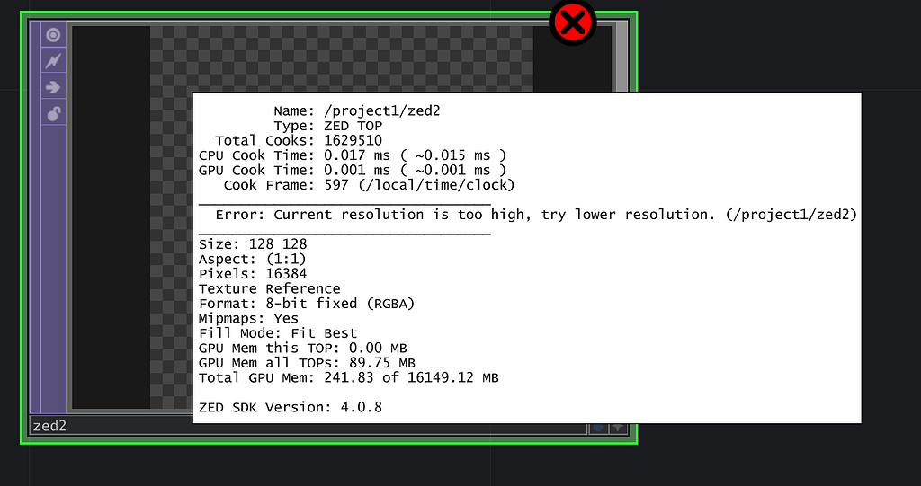 Help Needed with ZED 2i in TouchDesigner - Stereolabs Forums