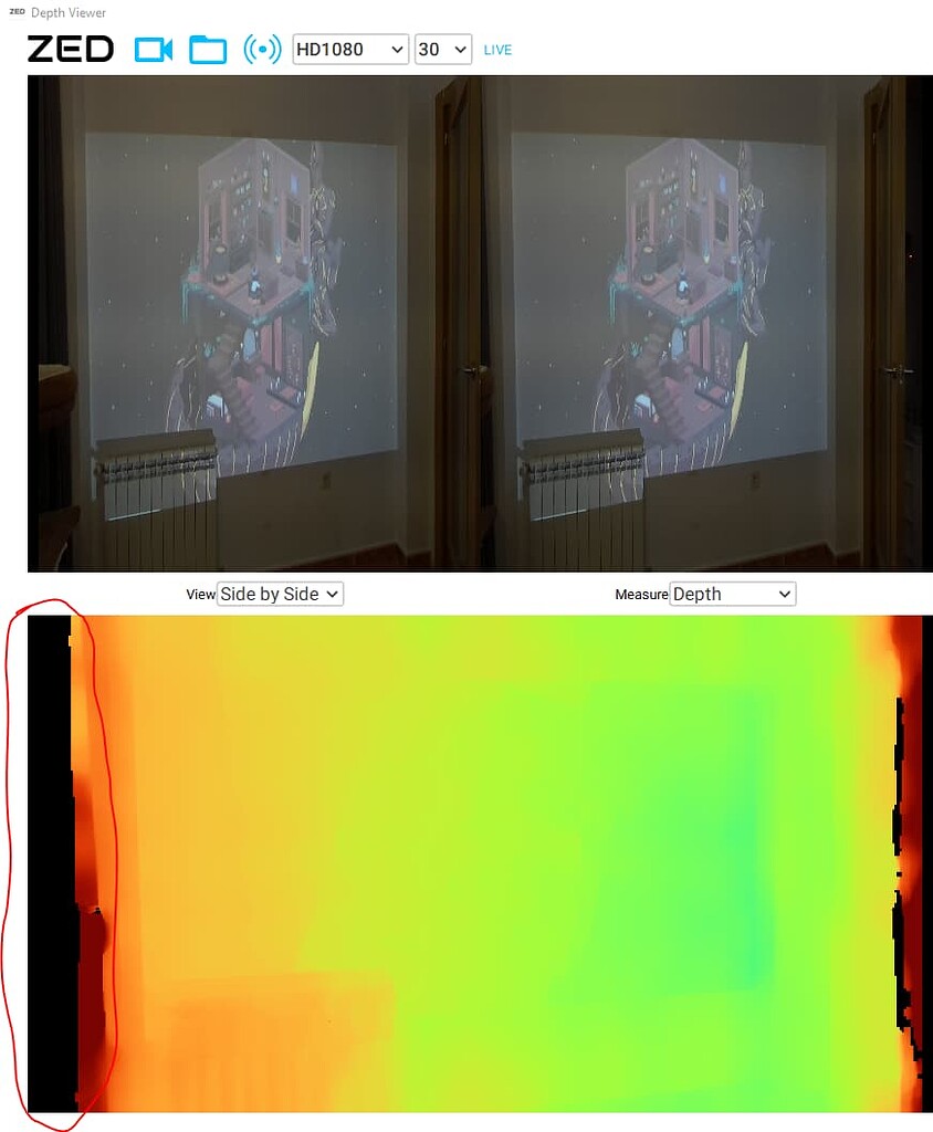 Zed depth viewer black stripe - Stereolabs Forums