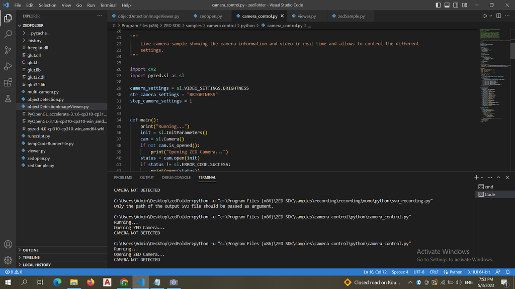 Camera not detected -ZED SDK 4.0 - Stereolabs Forums