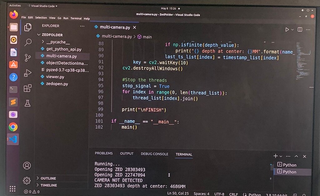Multi-camera says camera not detected - Stereolabs Forums